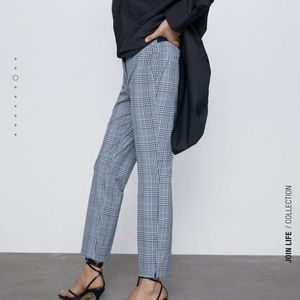 Zara | Pants & Jumpsuits | Zara Plaid Checkered Jogger Pants | Poshmark
